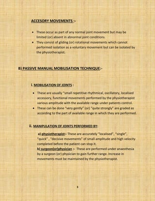 passive movement by Mallesh | PDF