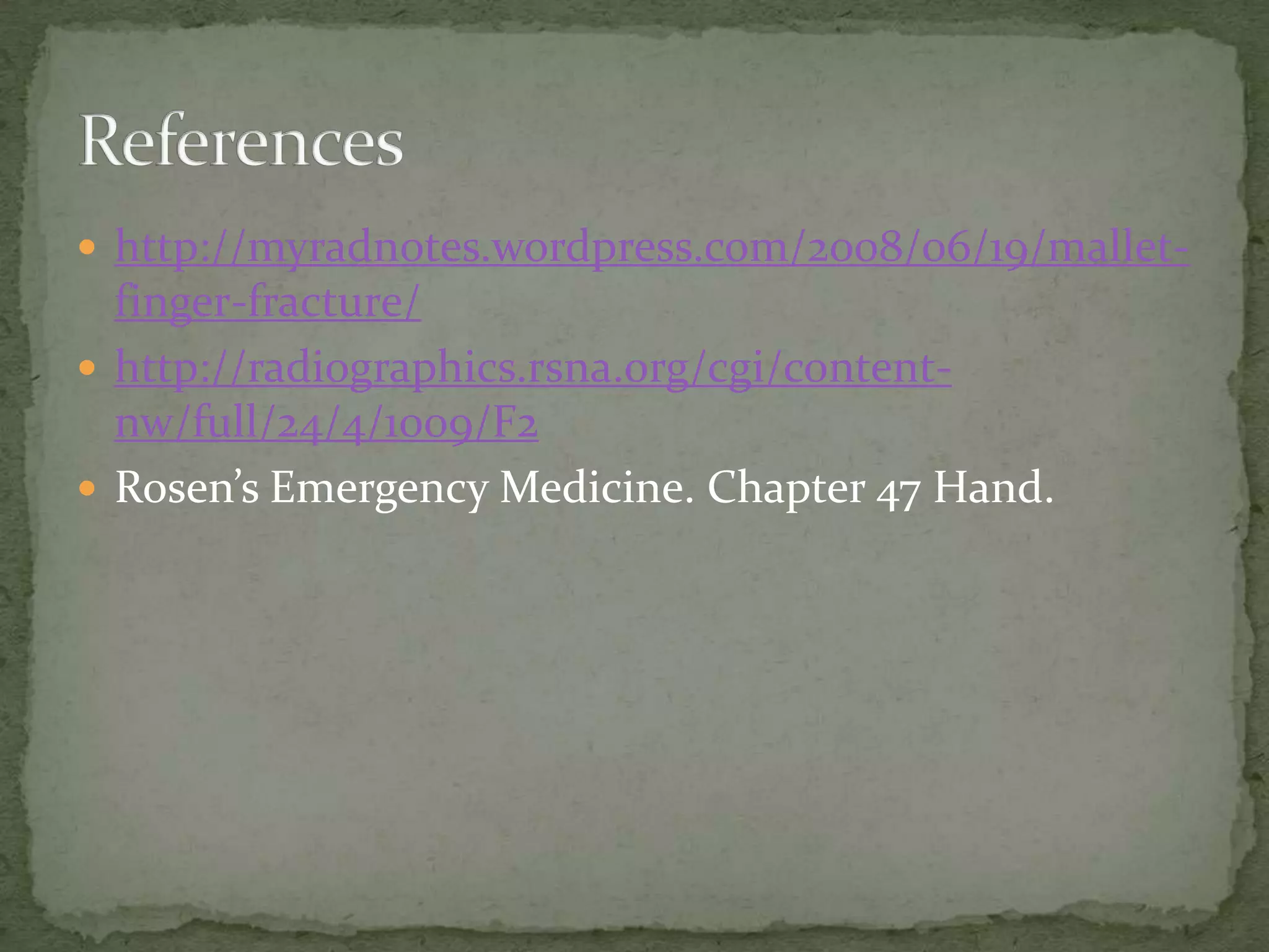 Mallet Finger Power Point | PPTX