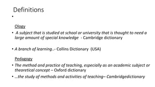 Mallick Its not about the ology..its the pedagogy - M043 (1).pptx