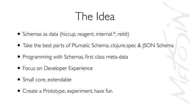 Malli: inside data-driven schemas | PPT