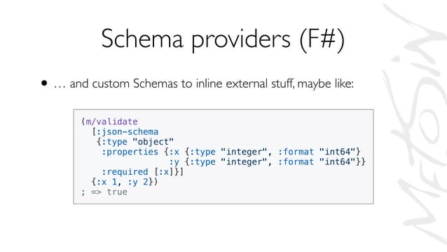 Malli: inside data-driven schemas | PPT