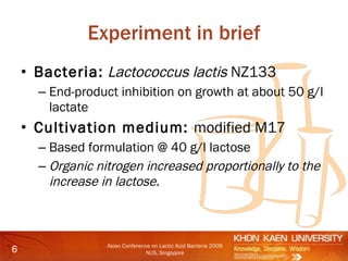 5th Asian Conference on Lactic Acid Bacteria | PPT