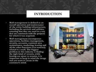 Mall management | PPTX