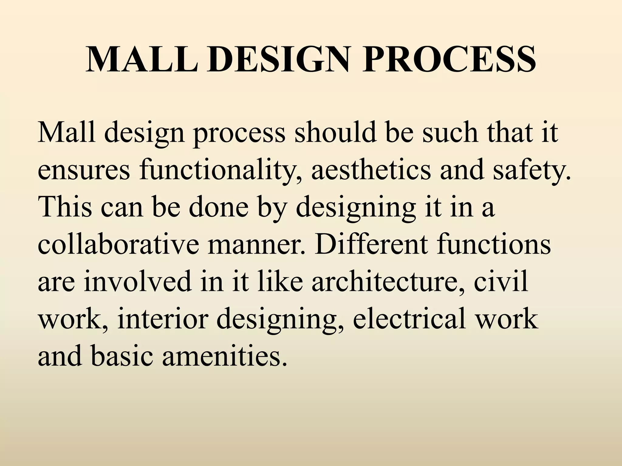 Mall DESIGN PROCESS | PPTX
