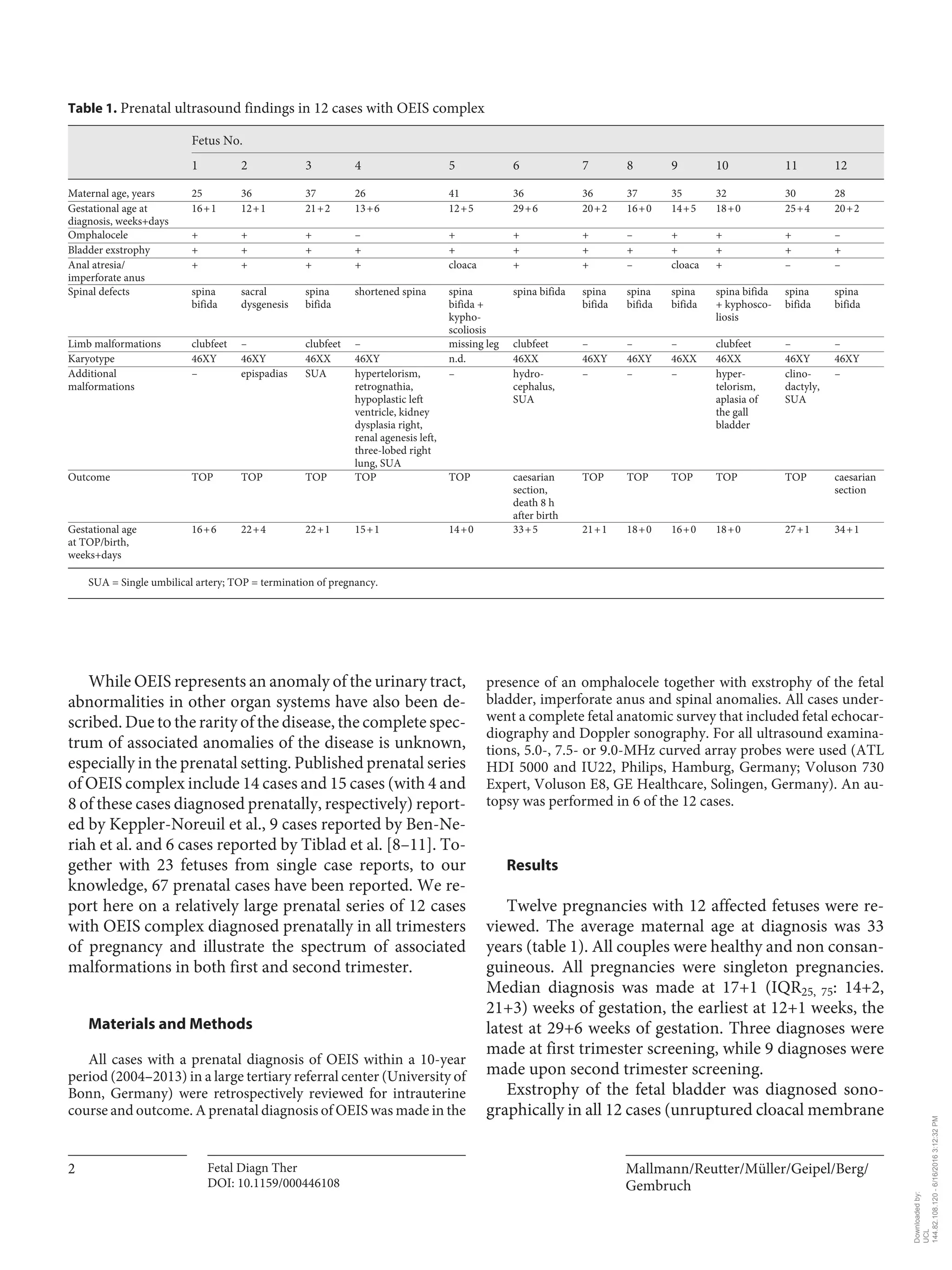 OEIS - omphalocele - exstrophy - imperforate - spinal defects | PDF