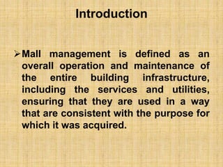 Mall Management | PPTX