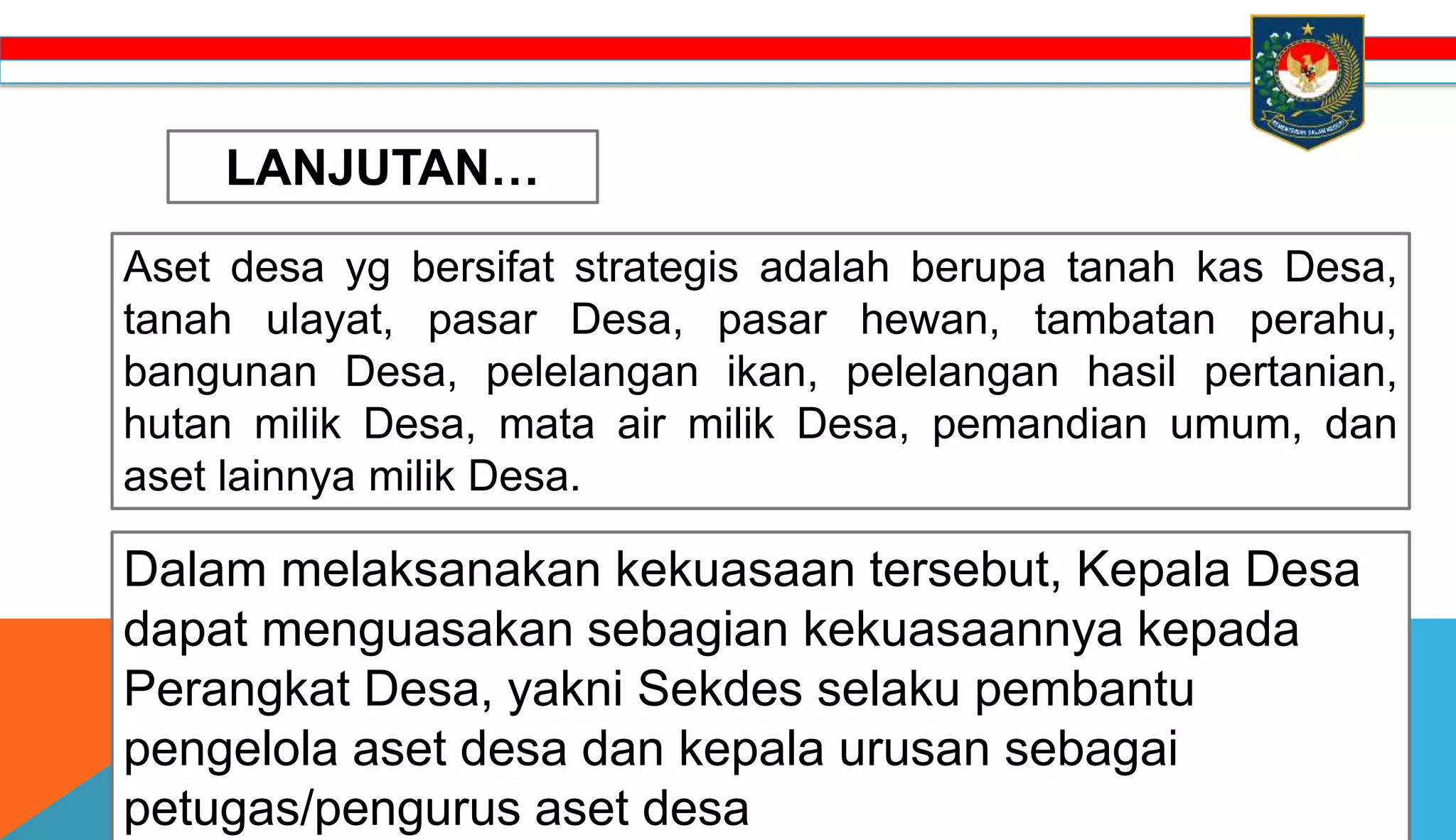 Kebijakan Pengelolaan Aset Desa Berdasarkan Permendagri 1 Tahun 2016 ...