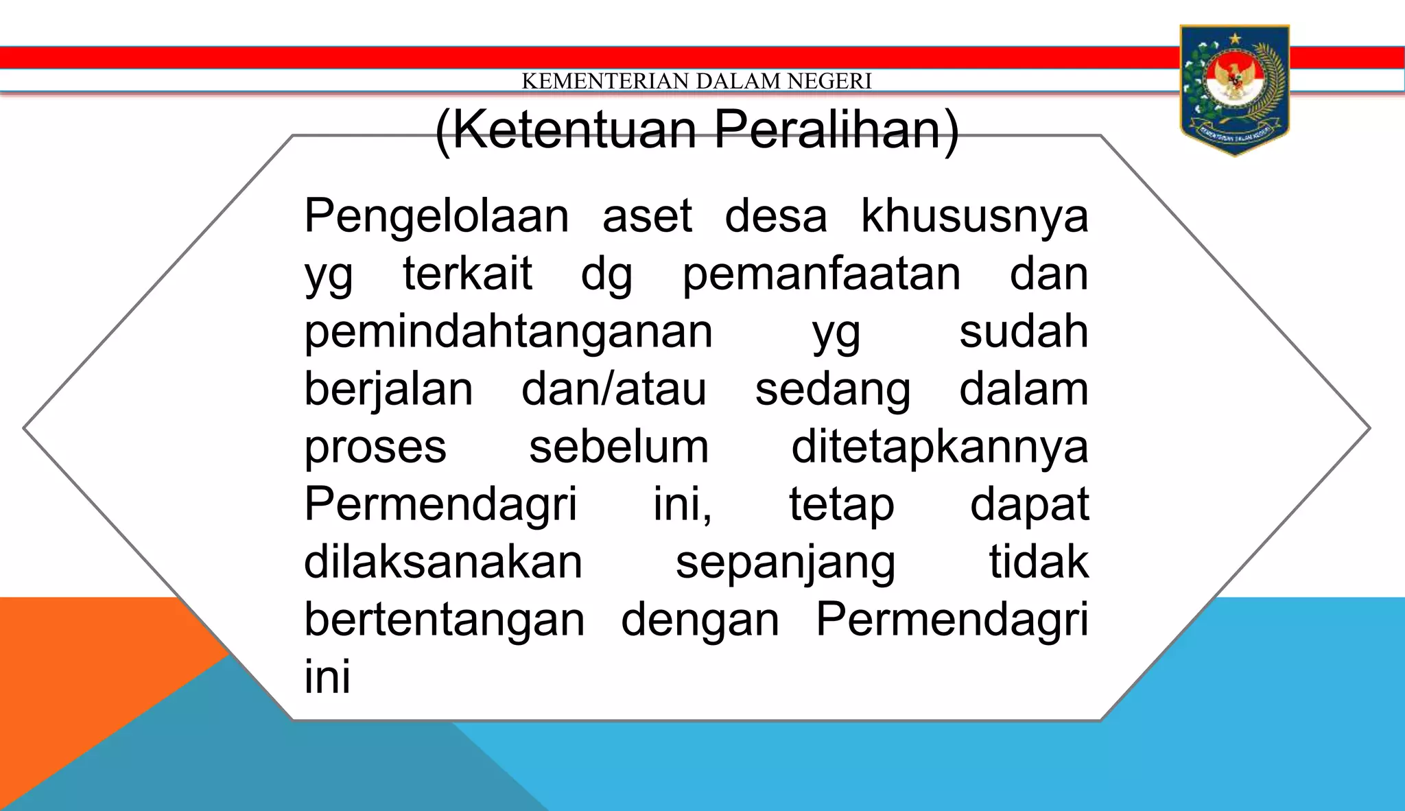 Kebijakan Pengelolaan Aset Desa Berdasarkan Permendagri 1 Tahun 2016 ...