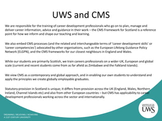 CMS: The blueprint framework for career learning in Scotland | PPTX
