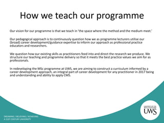 CMS: The blueprint framework for career learning in Scotland | PPTX