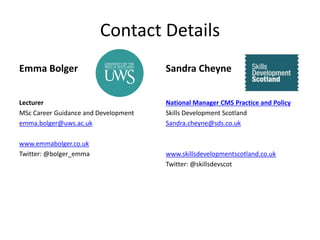 CMS: The blueprint framework for career learning in Scotland | PPTX