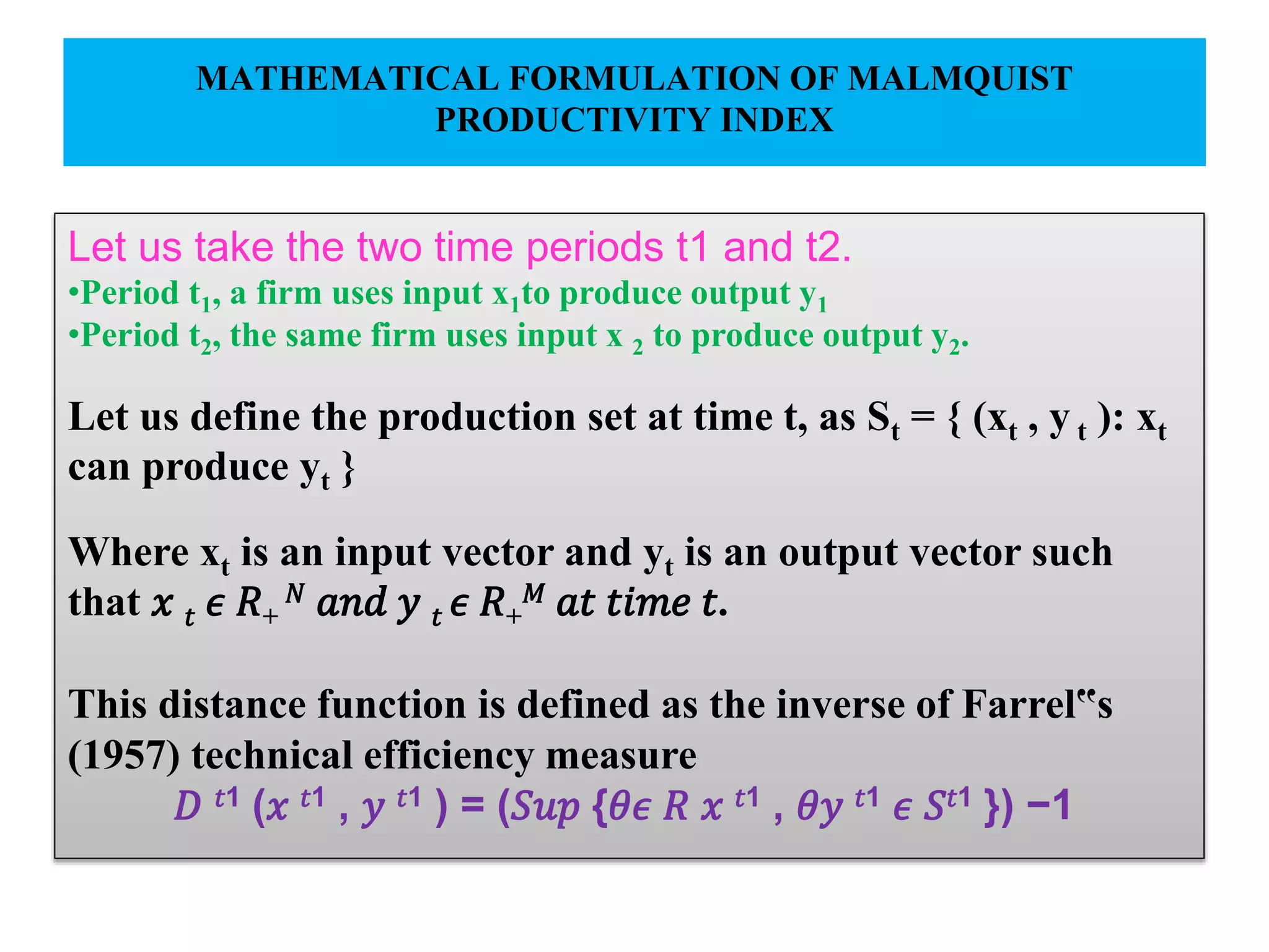 Malmquist Total Factor Productivity Index for Modeling Dairy Sector | PPT