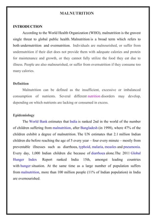 Malnutrition | DOCX