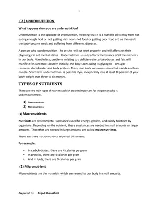 what is Malnutrition ? | DOCX