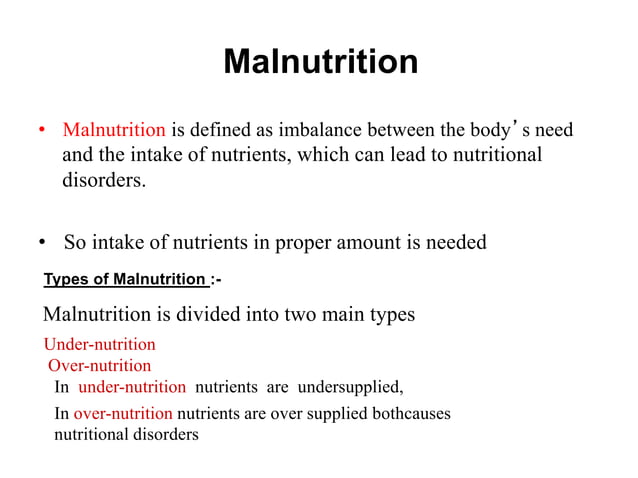 CAUSES OF MALNUTRITION IN EMERGENCIES SITUATION | PPT