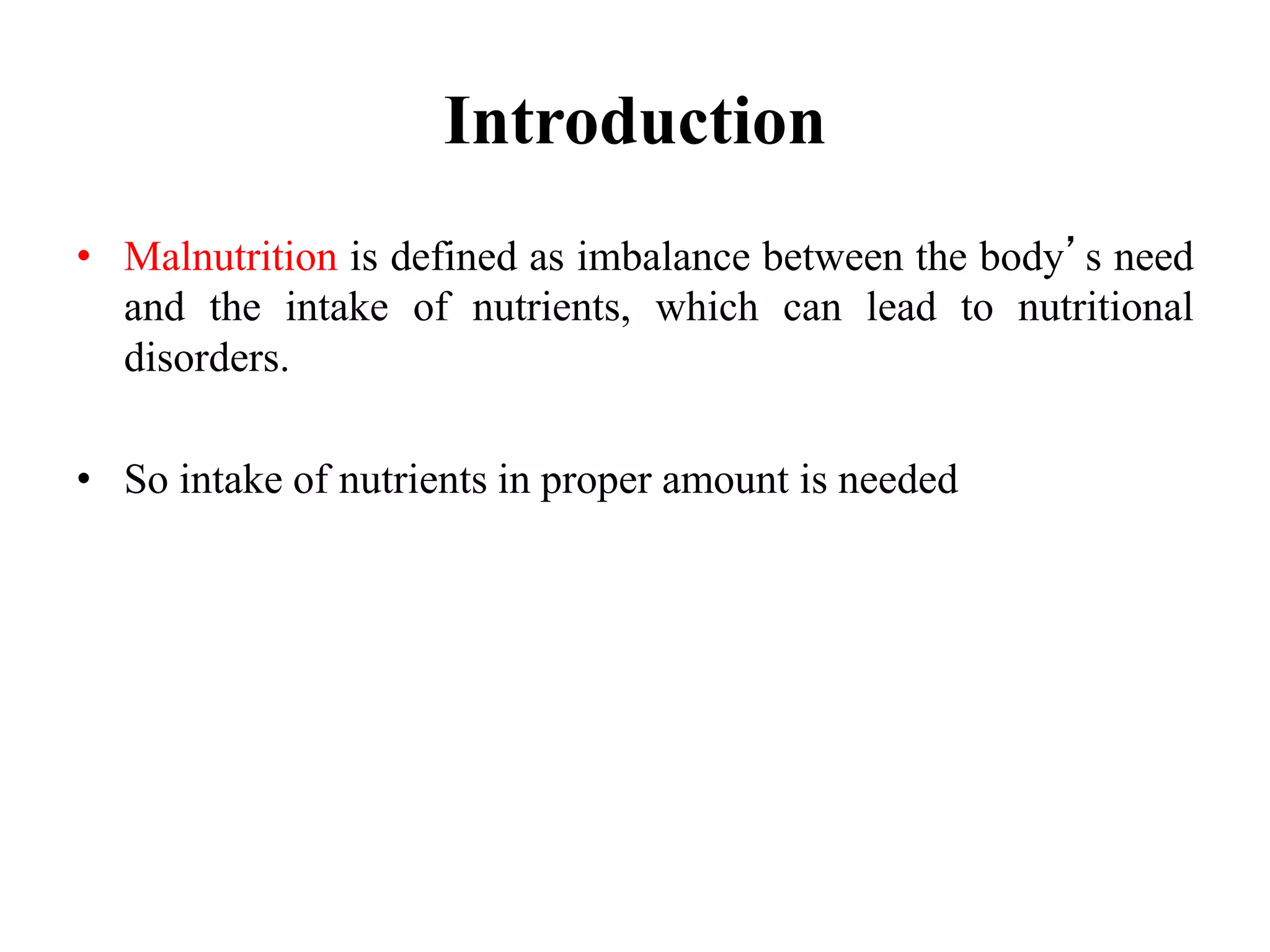 Malnutrition consequences, causes, prevention and control | PPTX