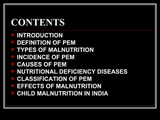 Malnutrition Among Indian Children | PPT