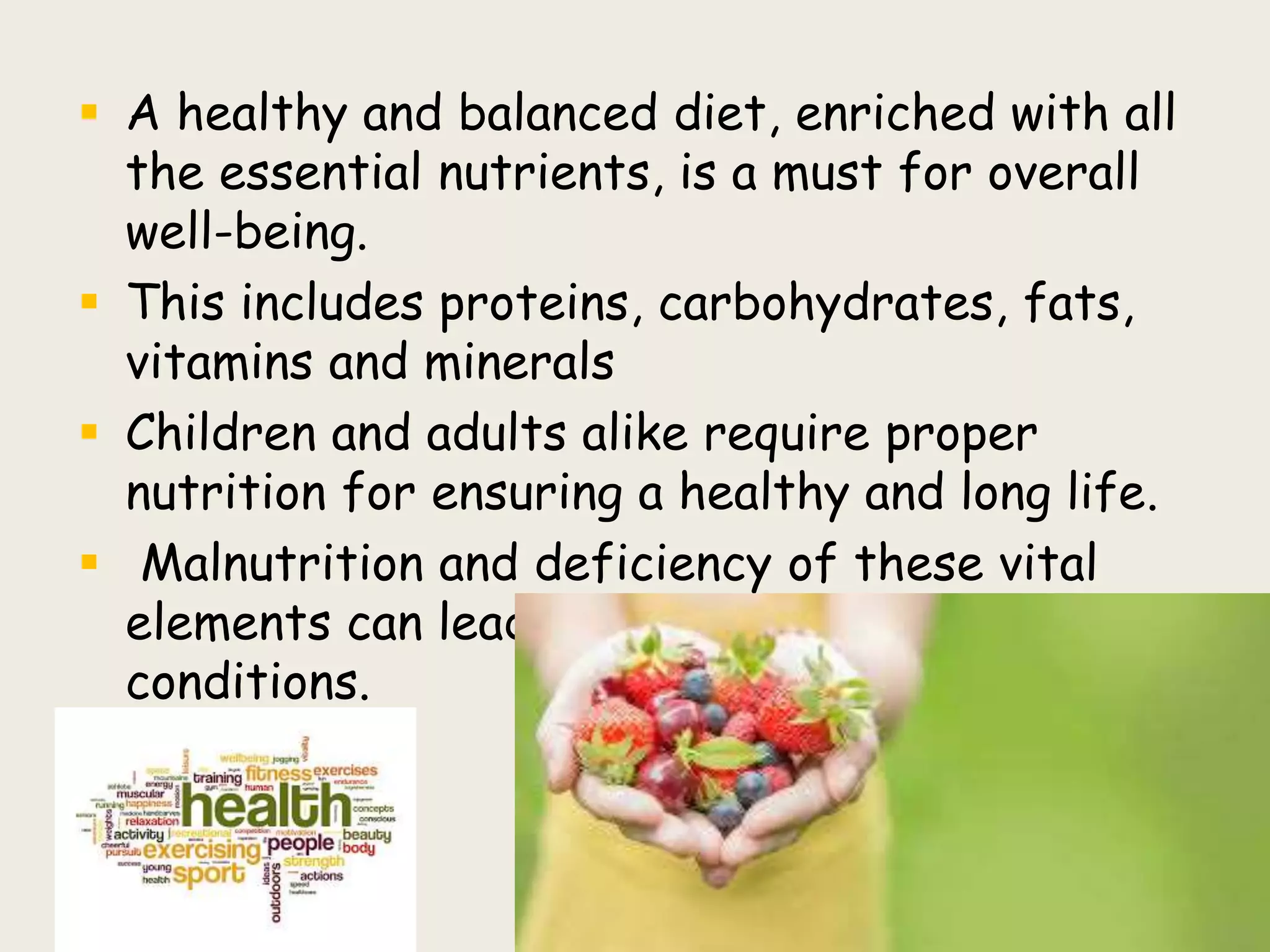 Malnutrition and deficiency diseases | PPTX