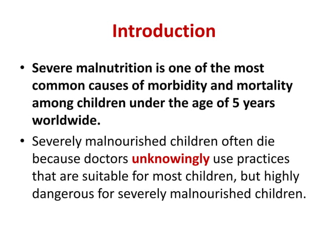 Malnutrition in children | PPTX