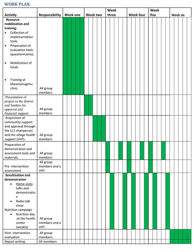Malnutrition project proposal ( Increasing knowlege about importance of ...