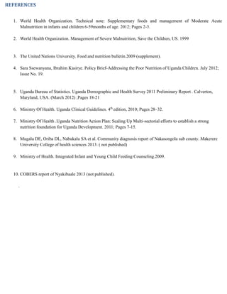 Malnutrition project proposal ( Increasing knowlege about importance of ...