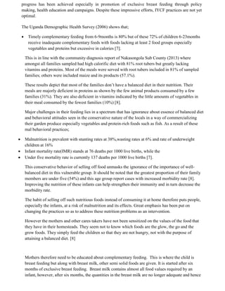 Malnutrition project proposal ( Increasing knowlege about importance of ...