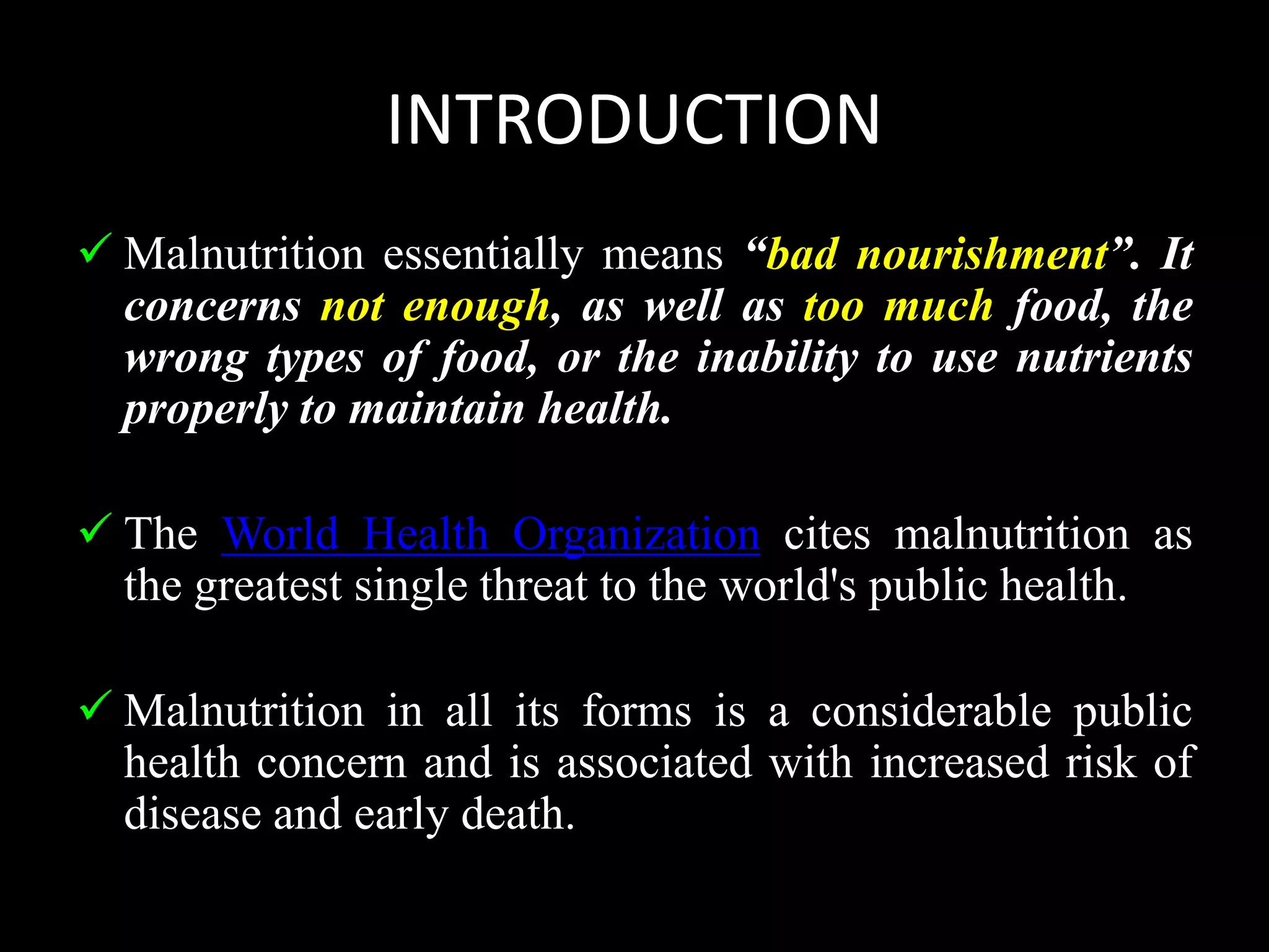 Malnutrition under 5yr | PPTX