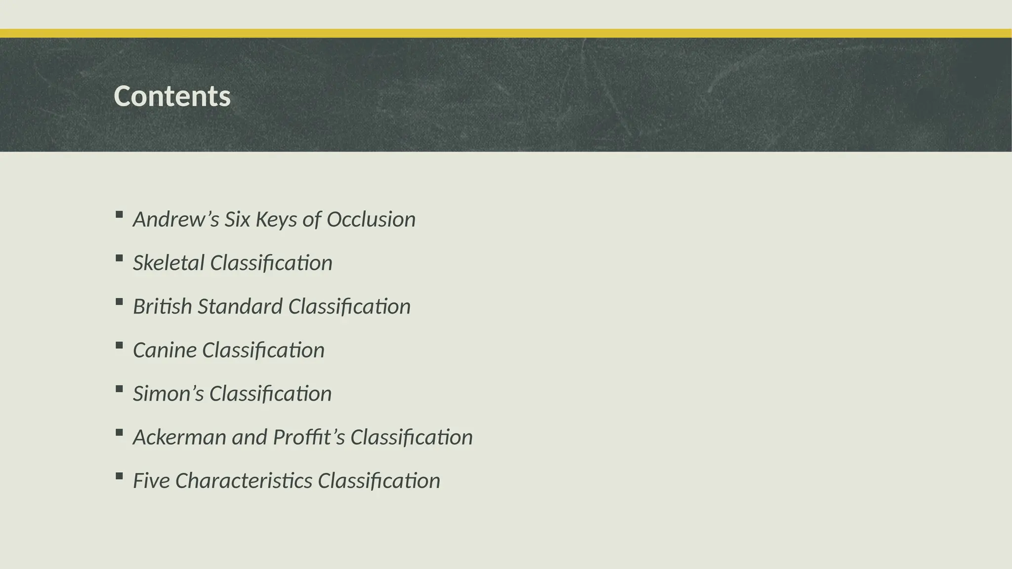 Classification of Dental Malocclusion | PPTX