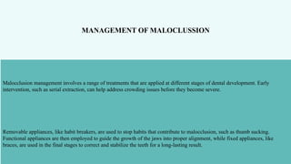 Malocclusion Presentation, general overview | PPTX