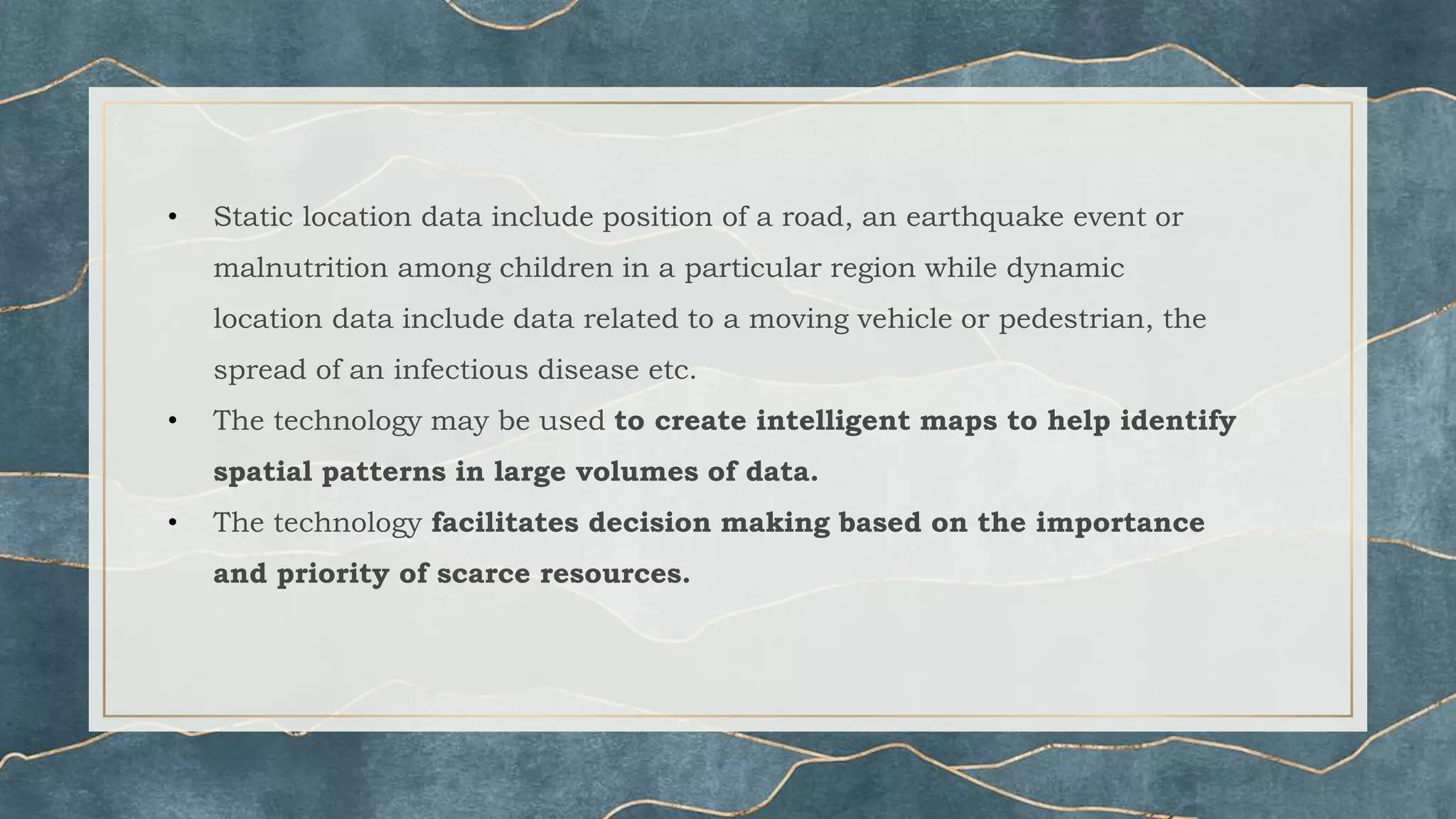 GEOSPATIAL TECHNOLOGY, CONCEPT, TECHNIQUES AND ITS COMPONENTS. pptx | PPTX