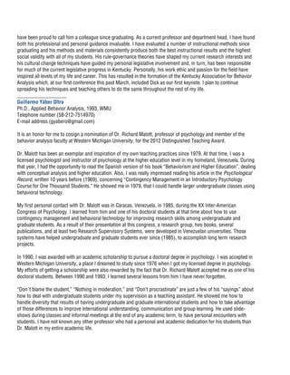 Malott richard-distinguished-teaching-nomination-3 | PDF