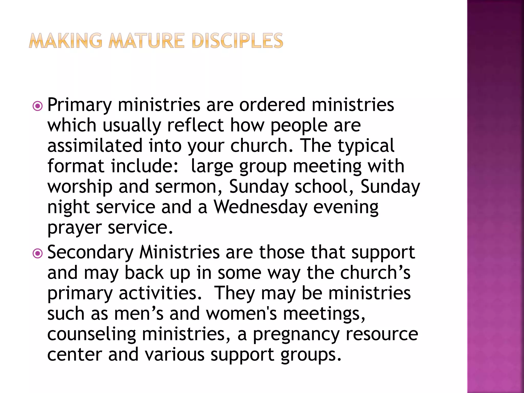 Malphurs chapter 9. making mature disciples. strategy rev. su' 14(2) | PPT