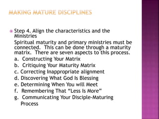 Malphurs chapter 9. making mature disciples. strategy rev. su' 14(2) | PPT