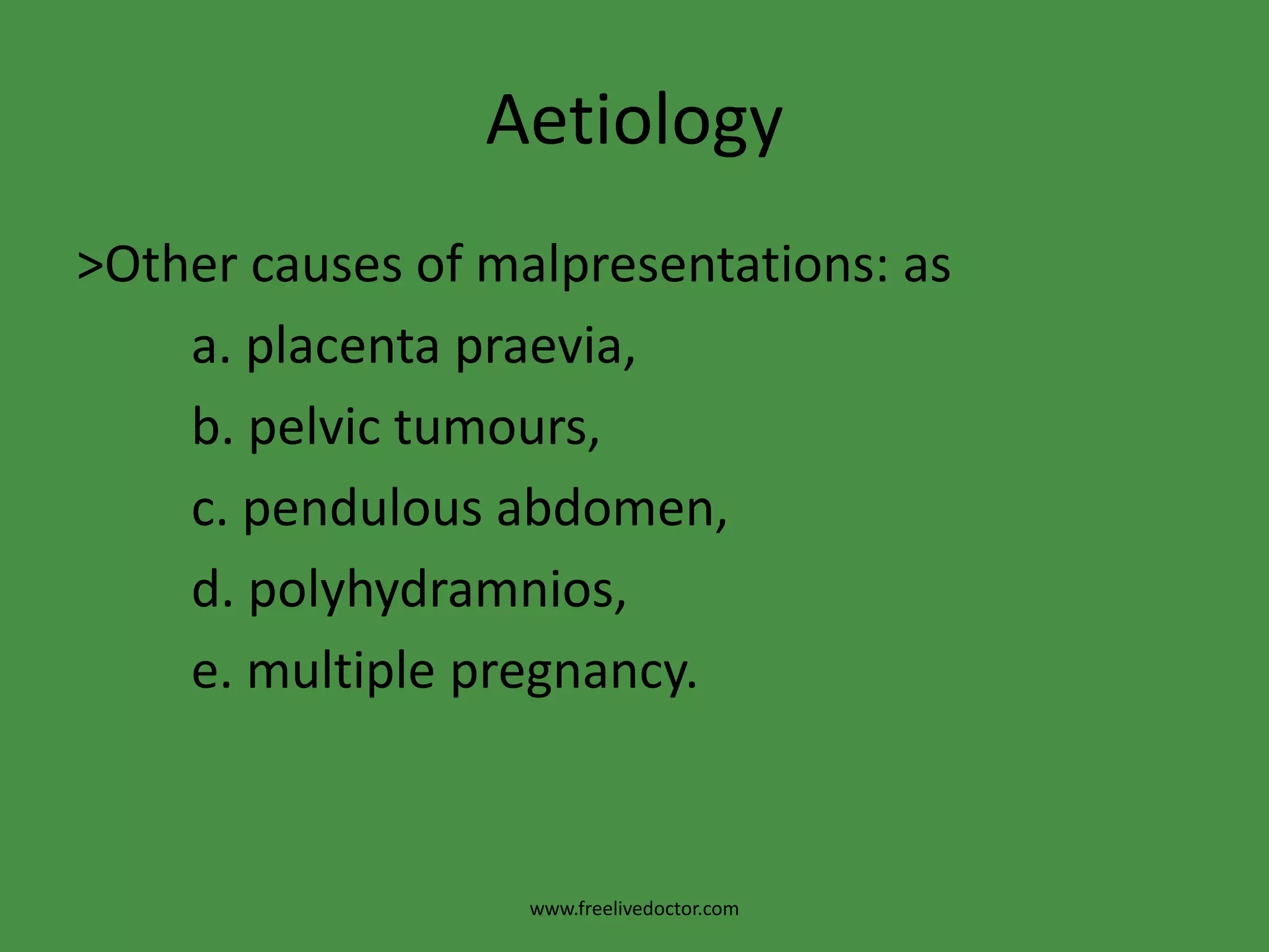 Malposition and malpresentations | PPTX