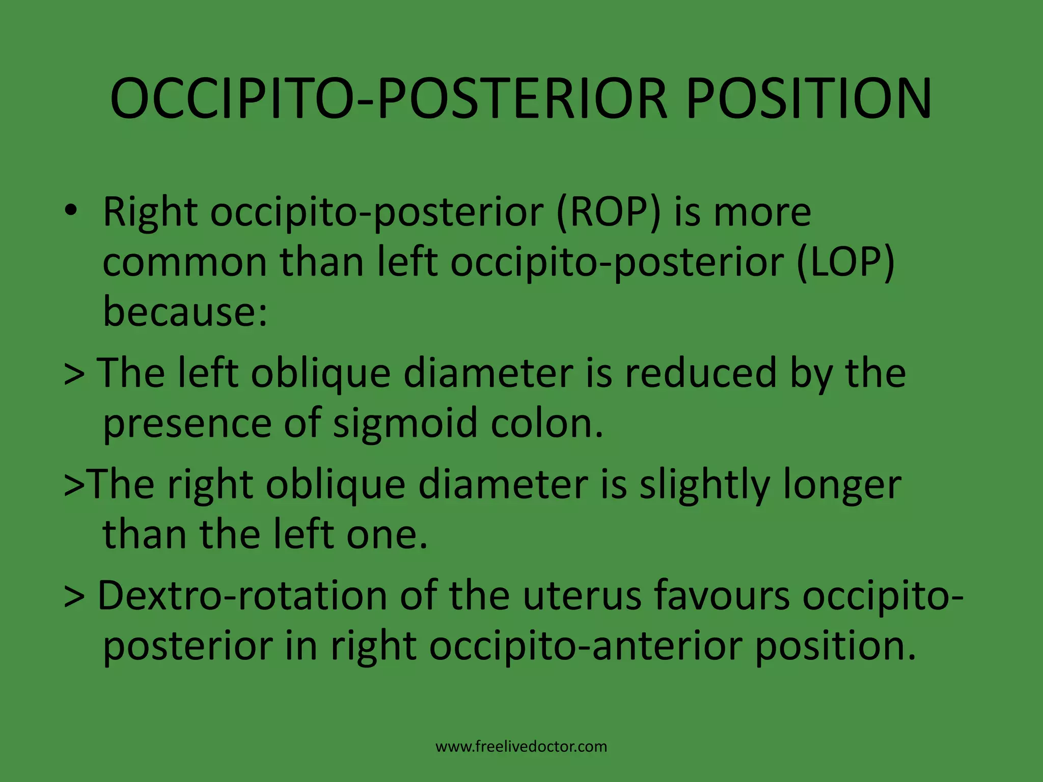 Malposition and malpresentations | PPTX