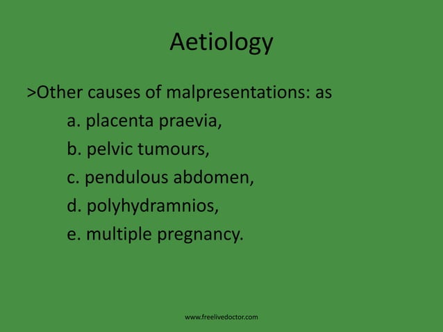 Malposition and malpresentations | PPTX