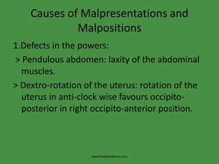 Malposition and malpresentations | PPTX
