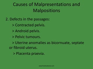 Malposition and malpresentations | PPTX
