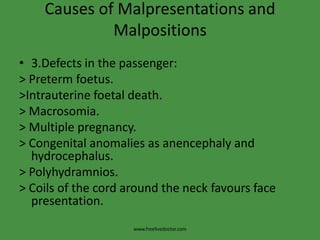 Malposition and malpresentations | PPTX