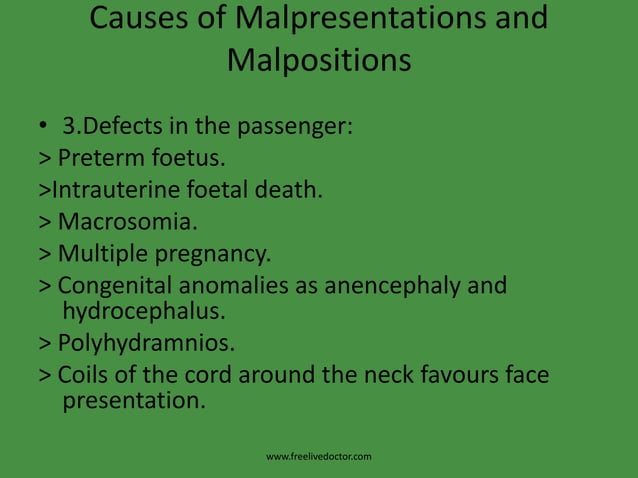 Malposition and malpresentations | PPTX