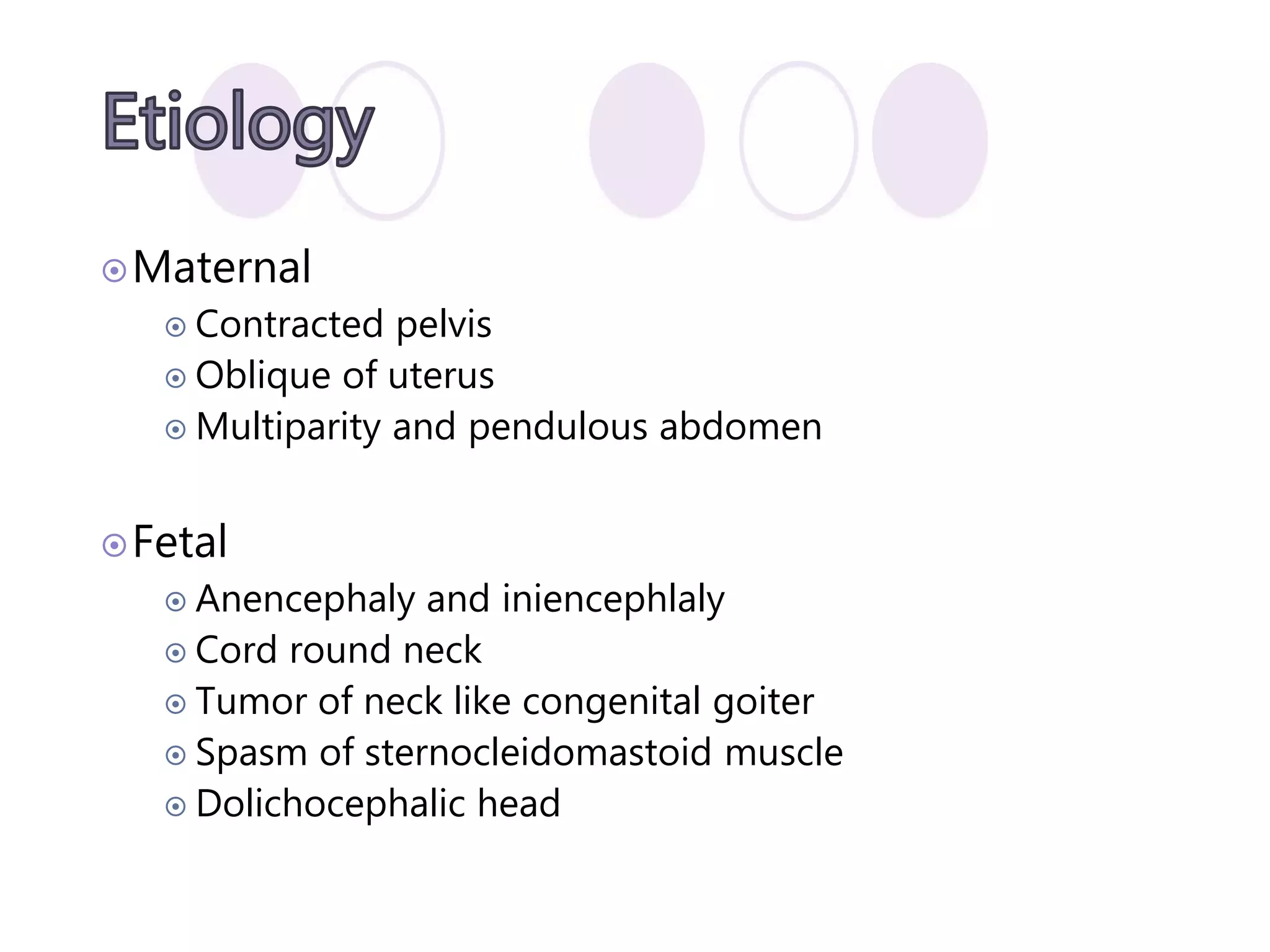 Malposition and malpresentations | PPTX