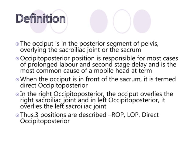 Malposition and malpresentations | PPTX | Pregnancy | Reproductive Health