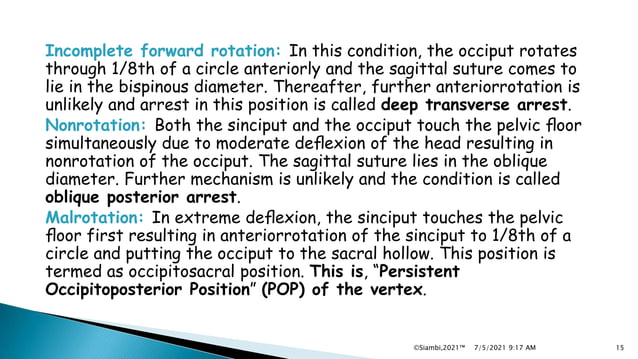 Malposition -Reproductive Health Lecture Notes | PPT