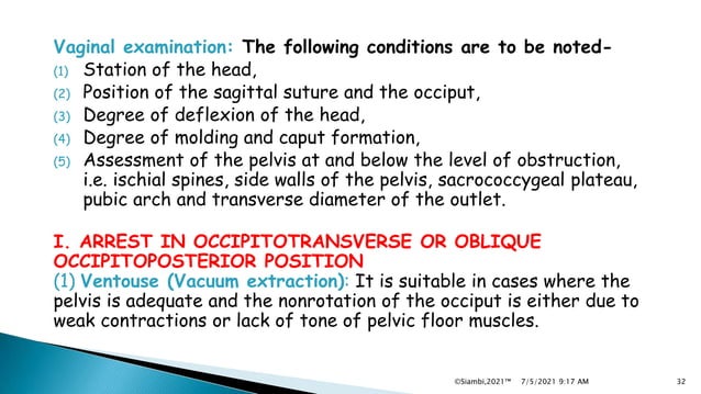 Malposition -Reproductive Health Lecture Notes | PPT