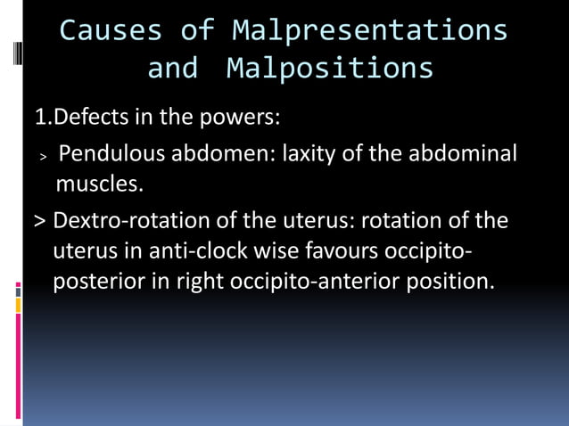 Malposition & Malpresentation.pptx | Pregnancy | Reproductive Health