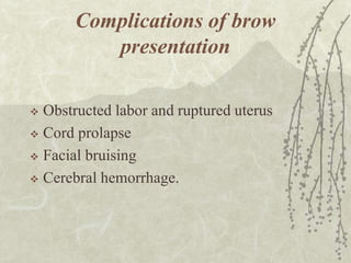 MALPOSITIONS during childbirth .ppt | Pregnancy | Reproductive Health