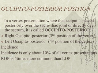 MALPOSITIONS during childbirth .ppt | Pregnancy | Reproductive Health