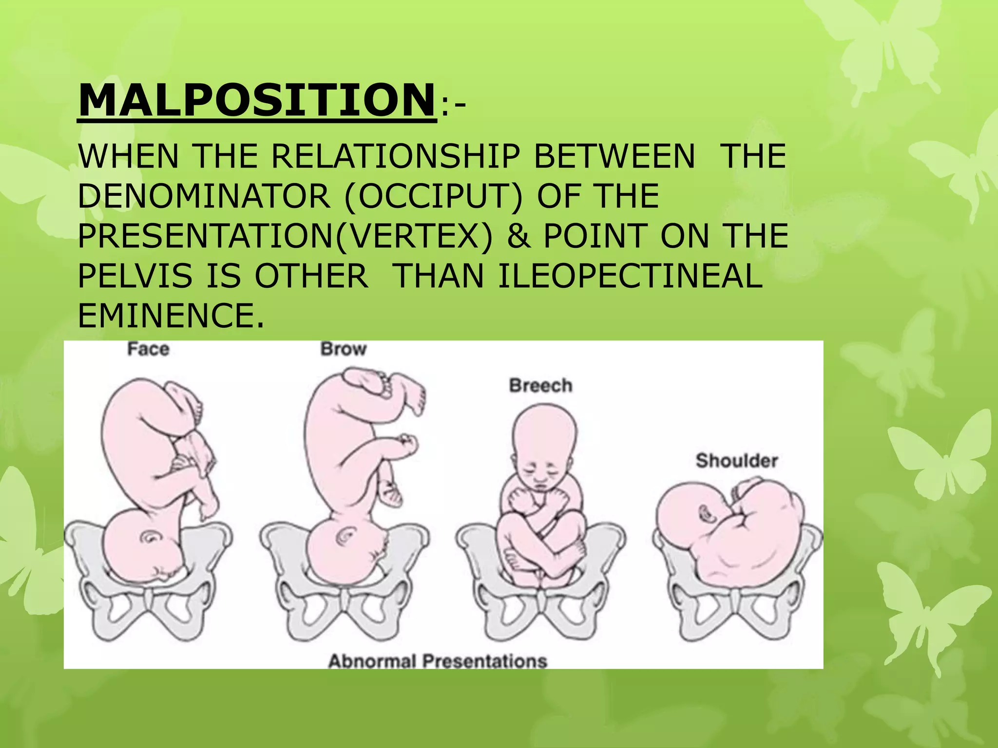 MAL POSITIONS & MAL PRSENTATIONS | PPTX
