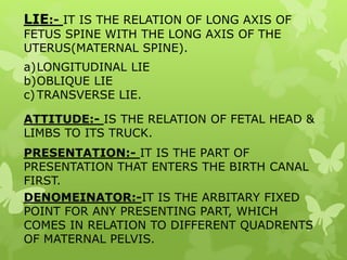 MAL POSITIONS & MAL PRSENTATIONS | PPT