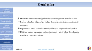 Malpractice Detection Using Computer Vision | PPT